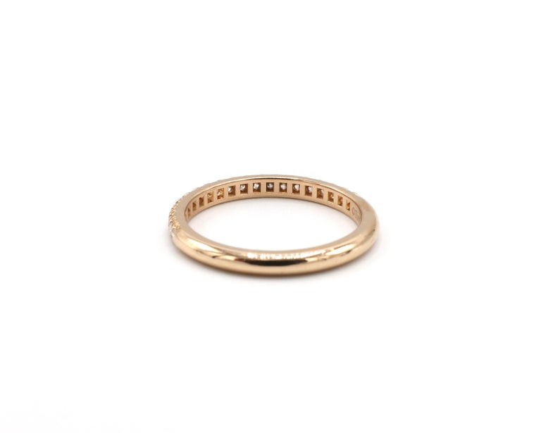 Tiffany and Co. Soleste 18 Karat Rose Gold Half Circle Diamond Band ...