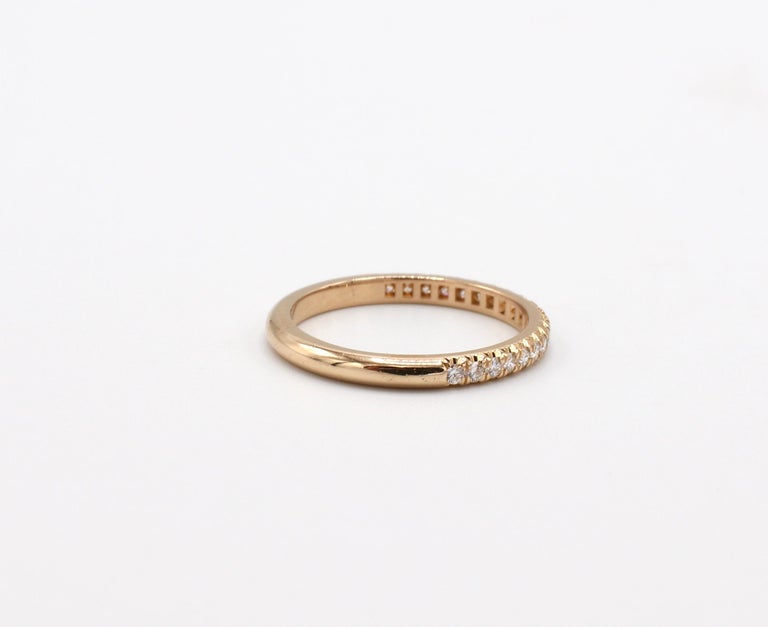 Tiffany and Co. Soleste 18 Karat Rose Gold Half Circle Diamond Band ...