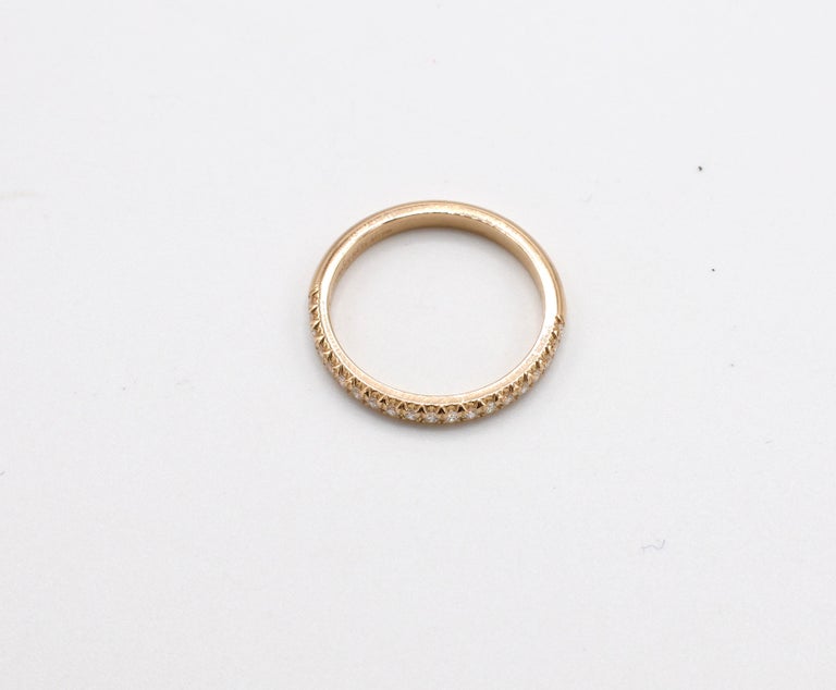 Tiffany and Co. Soleste 18 Karat Rose Gold Half Circle Diamond Band ...