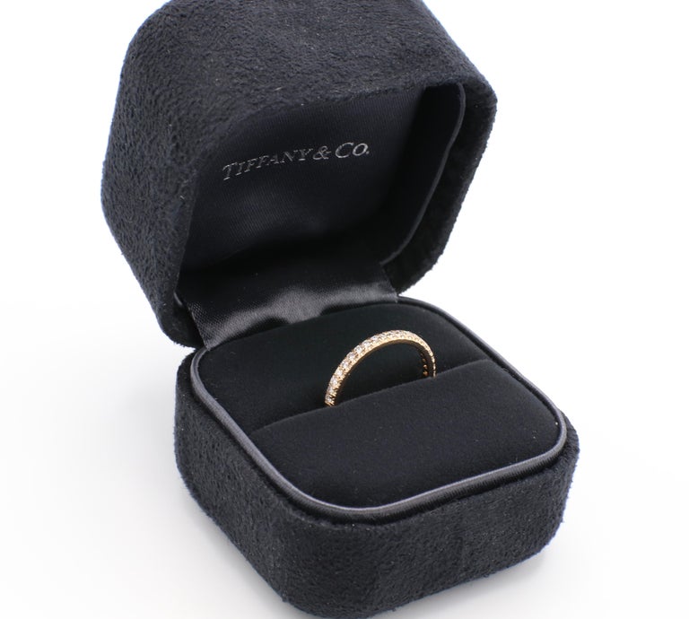 Tiffany and Co. Soleste 18 Karat Rose Gold Half Circle Diamond Band ...