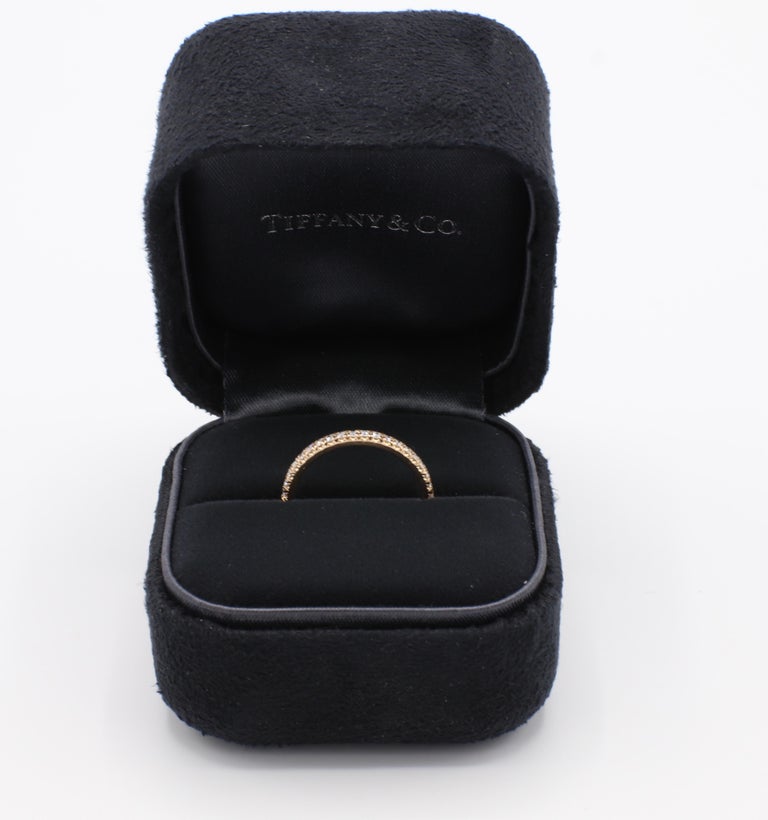 Tiffany and Co. Soleste 18 Karat Rose Gold Half Circle Diamond Band ...