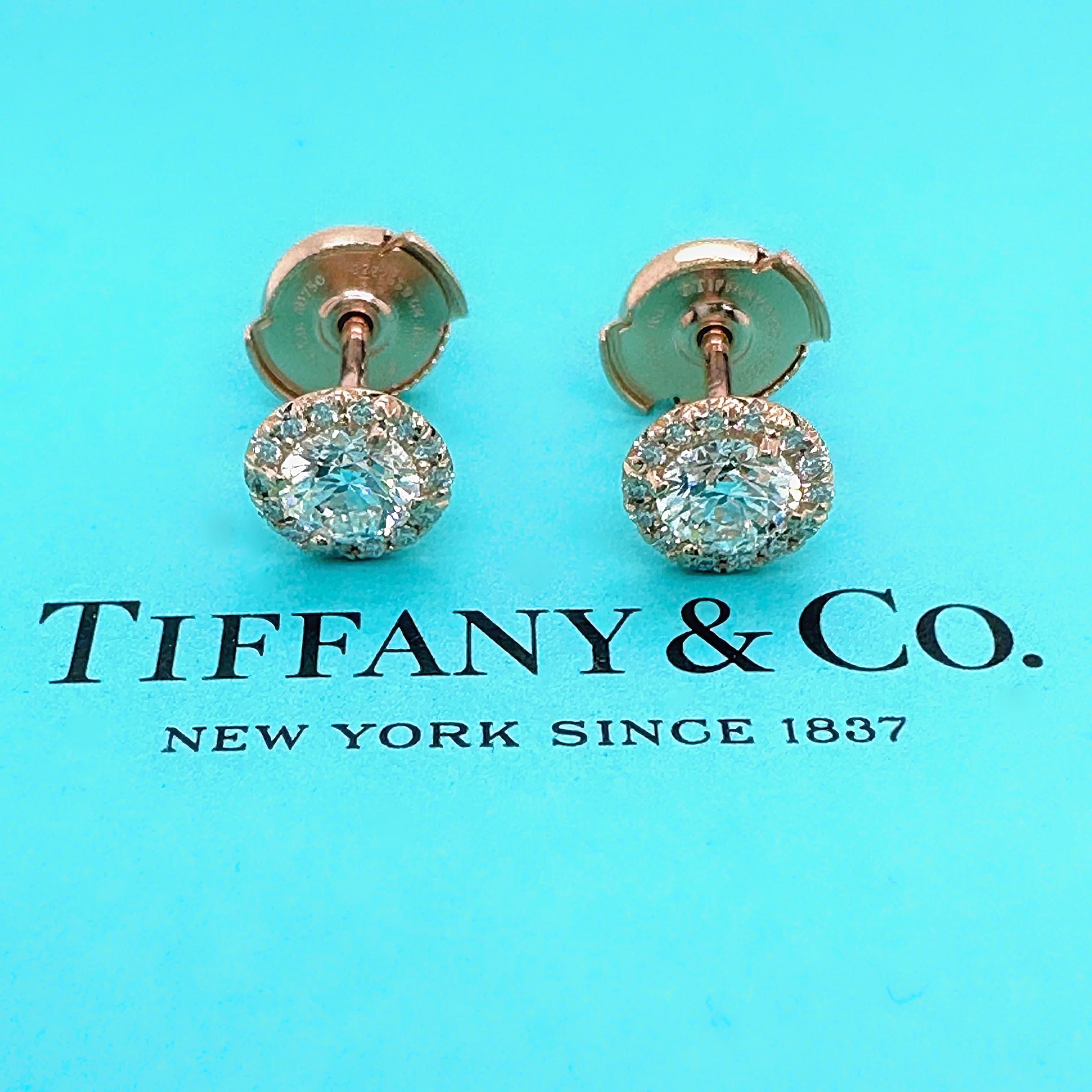 Tiffany and Co. Soleste Diamond Earrings in 18kt Rose Gold Appraisal ...