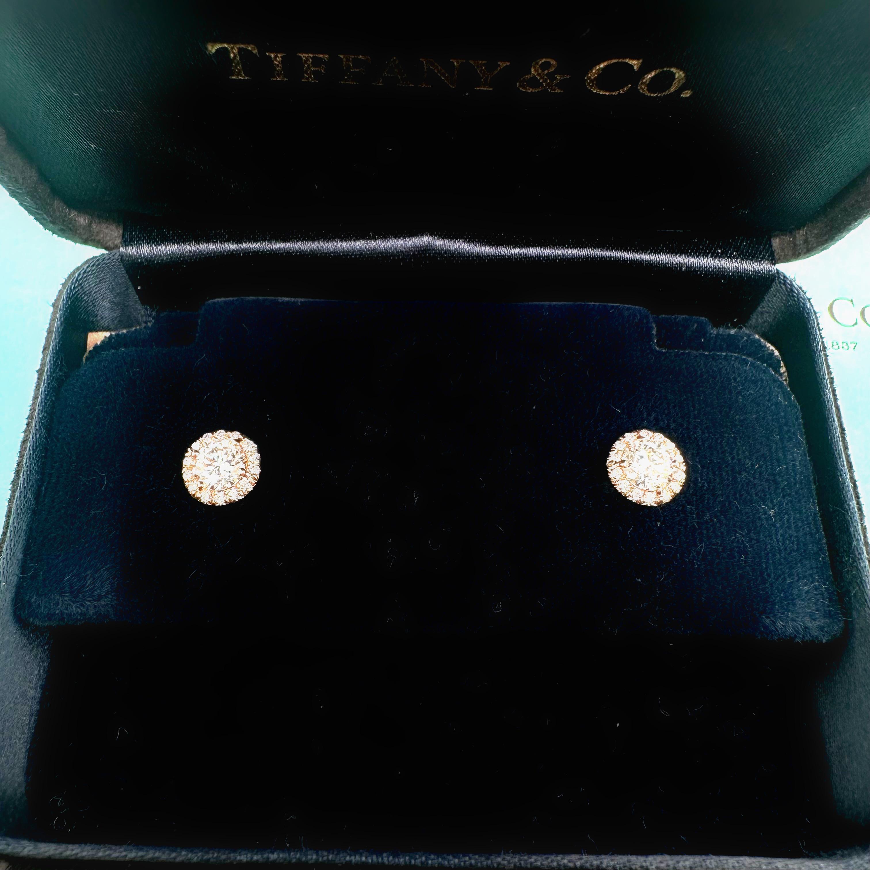 Tiffany and Co. Soleste Diamond Earrings in 18kt Rose Gold Appraisal ...