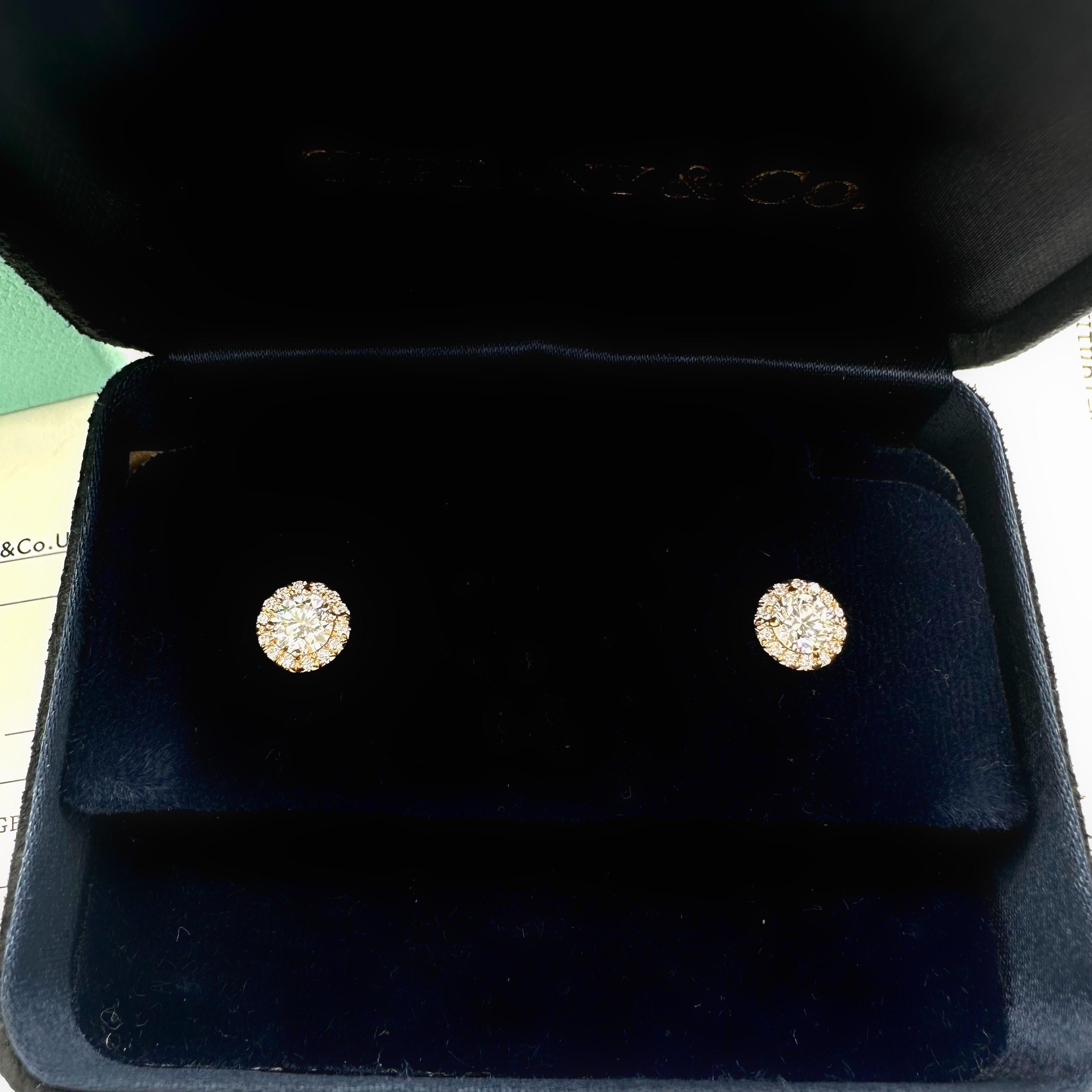 Tiffany and Co. Soleste Diamond Earrings in 18kt Rose Gold Appraisal ...