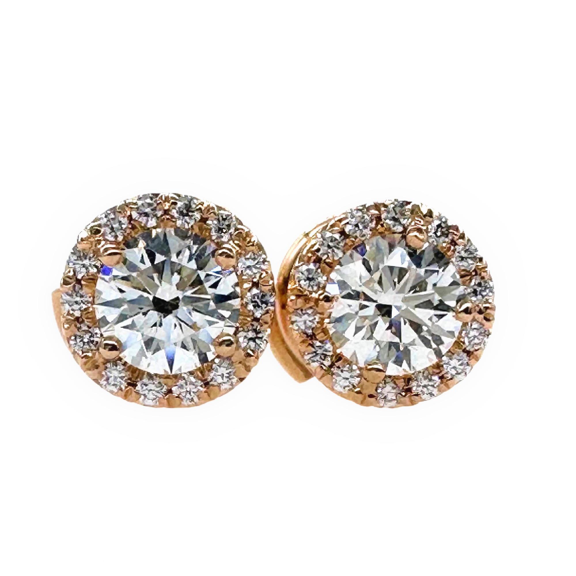 Tiffany and Co. Soleste Diamond Earrings in 18kt Rose Gold Appraisal ...
