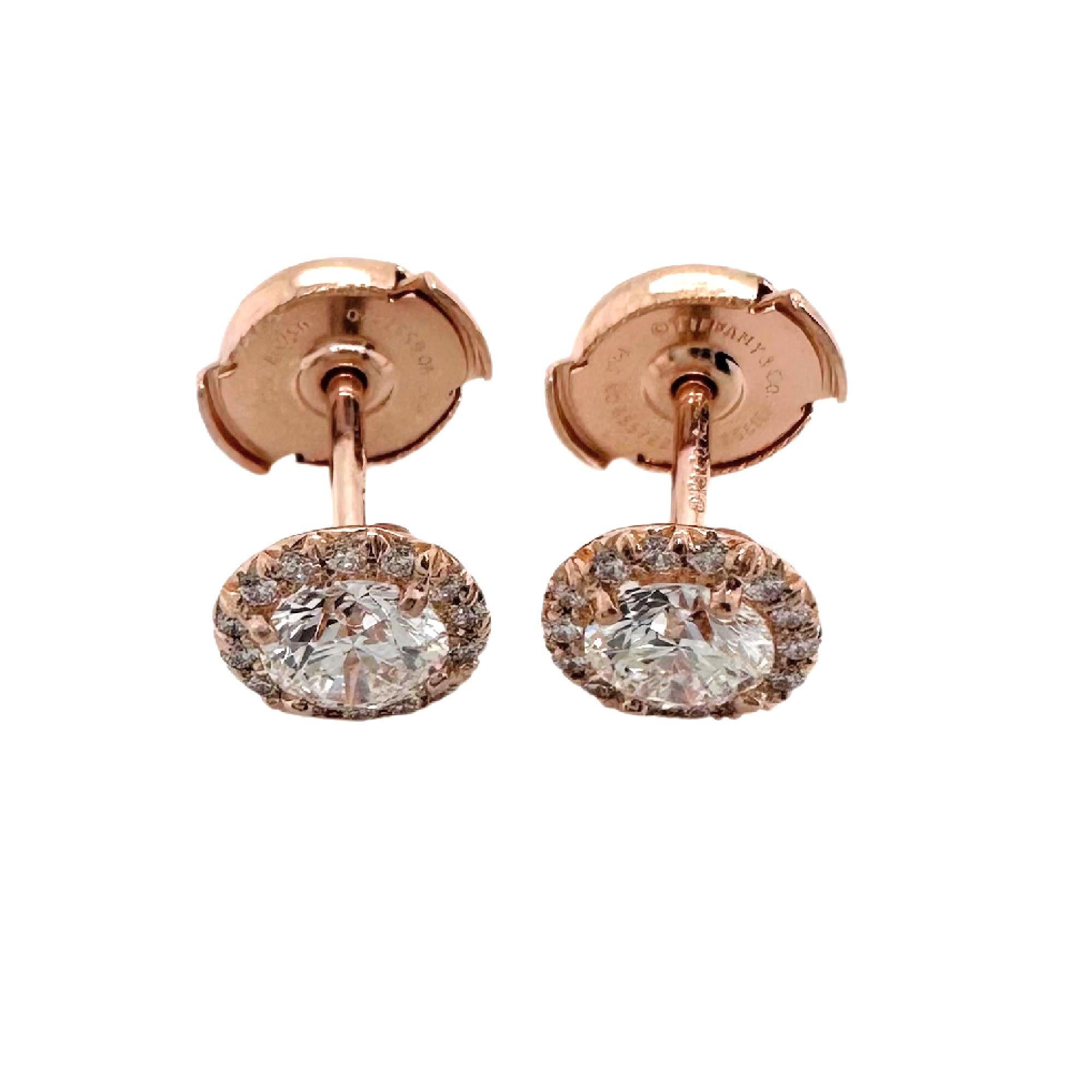 Tiffany and Co. Soleste Diamond Earrings in 18kt Rose Gold Appraisal ...