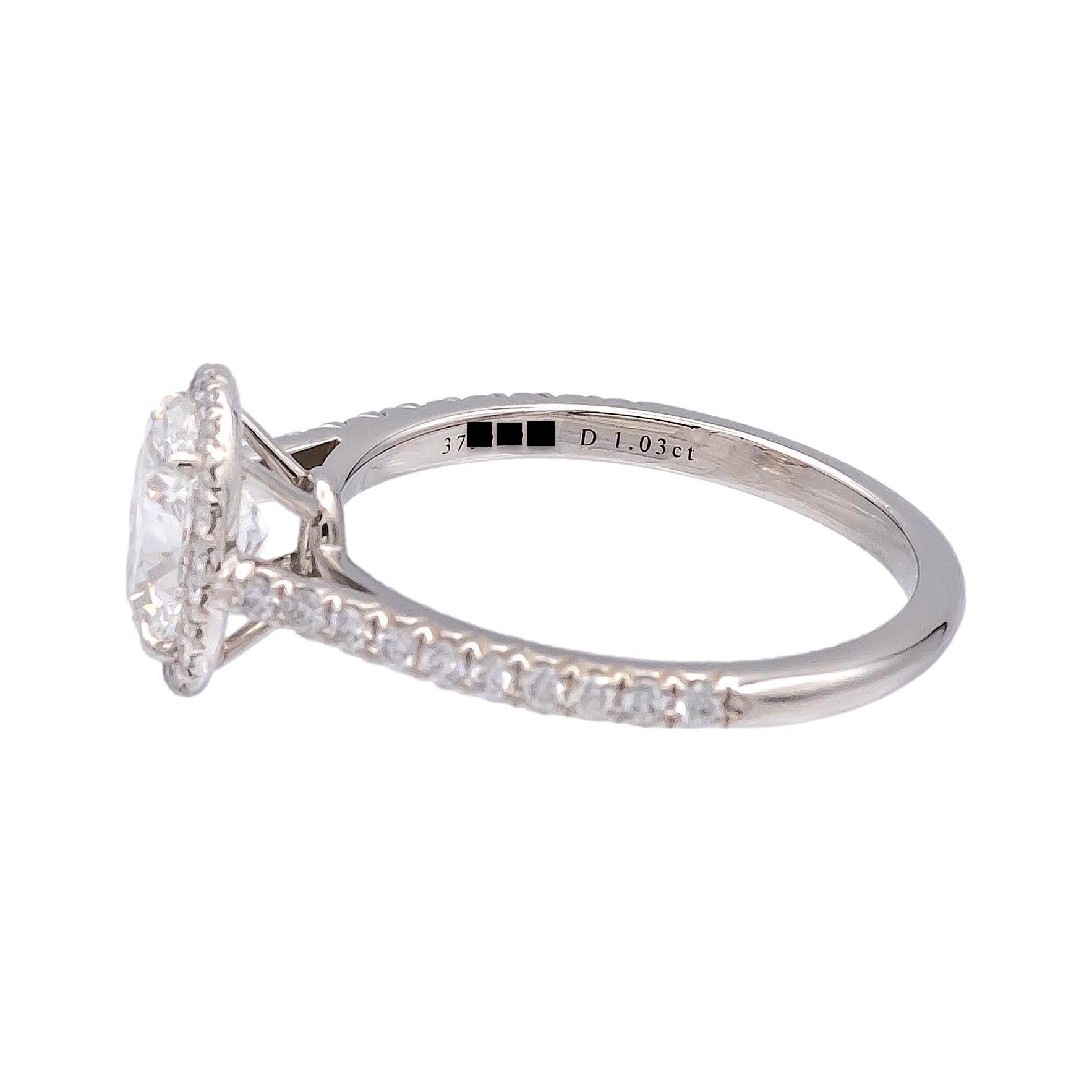 Tiffany and Co. Soleste Oval 1.03 Ct Cntr Diamond Engagement Ring ...