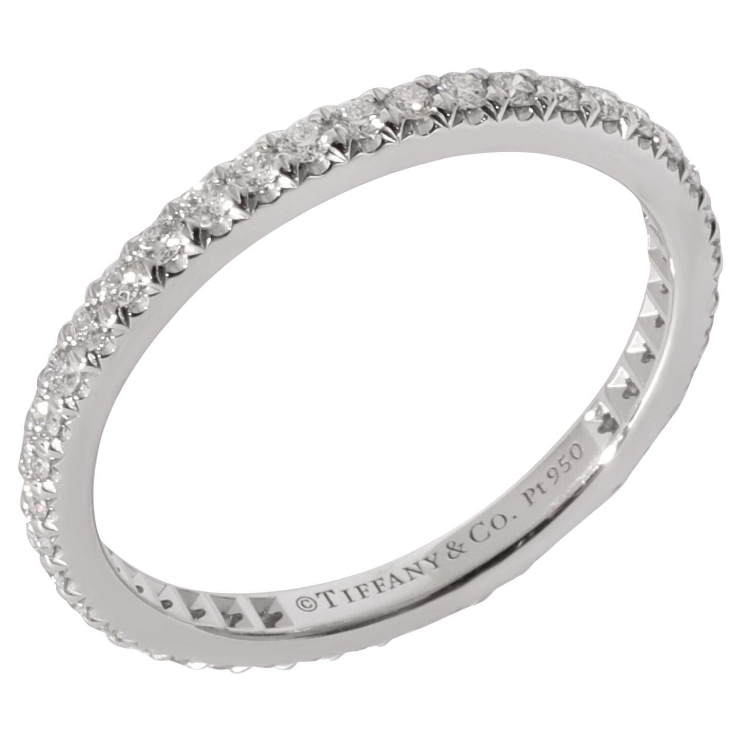 TIFFANY and Co. Soleste Platinum Full Circle Diamond Band Ring 6 For ...