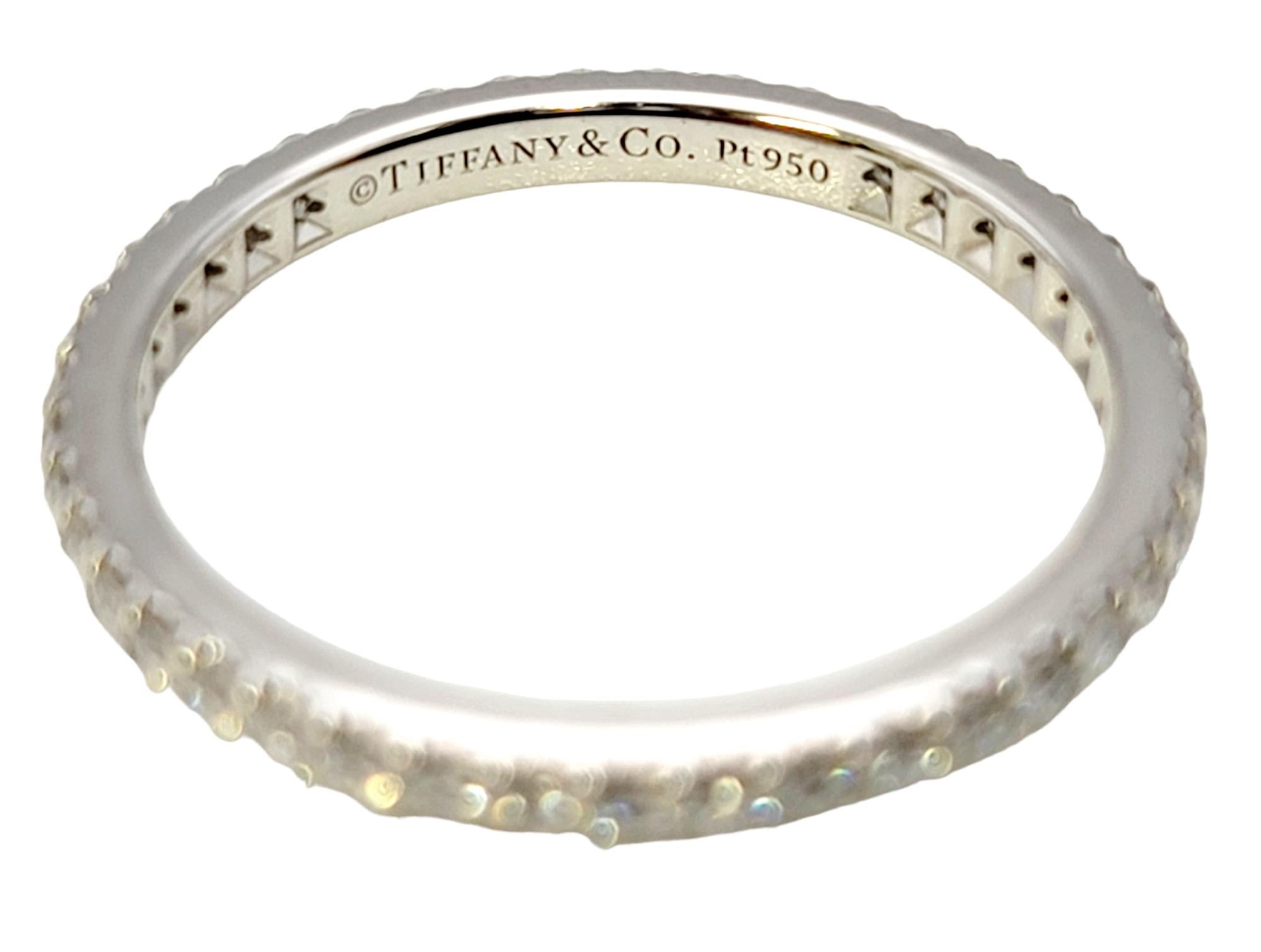 Tiffany and Co. Soleste Round Brilliant Diamond Full Eternity Platinum ...