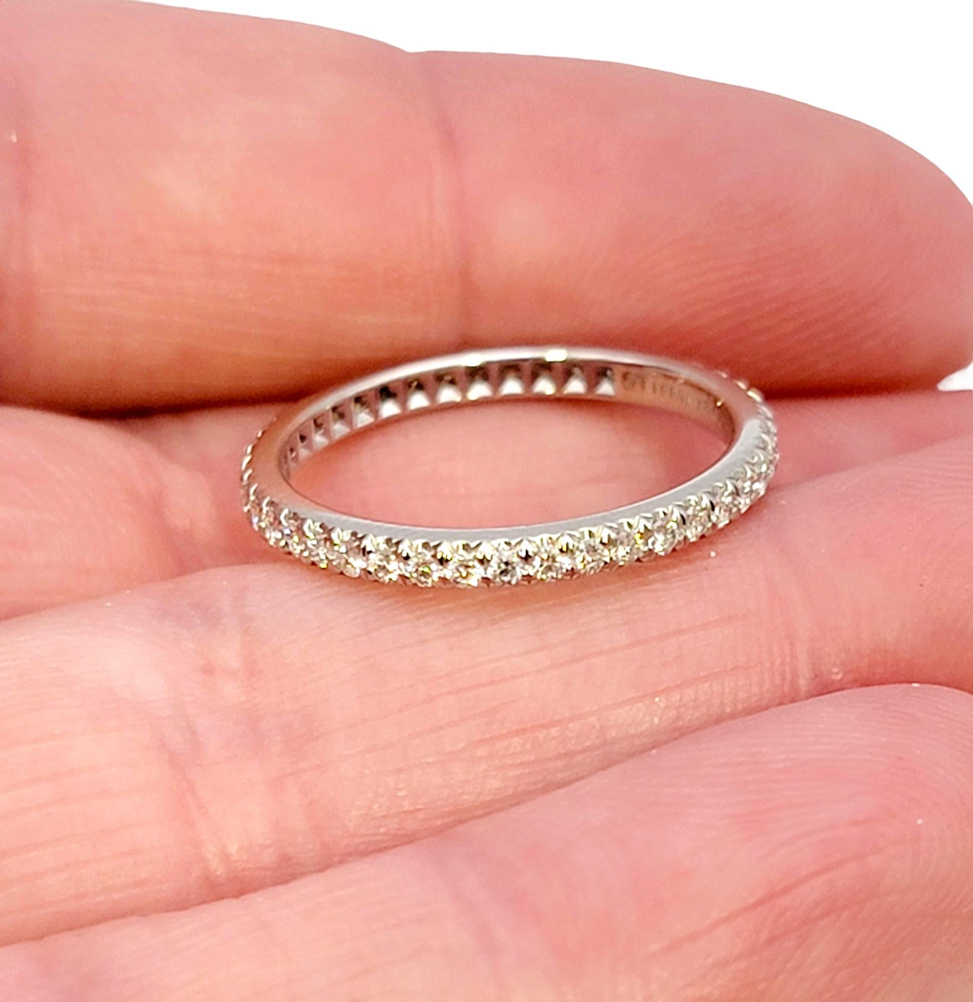 Tiffany and Co. Soleste Round Brilliant Diamond Full Eternity Platinum ...