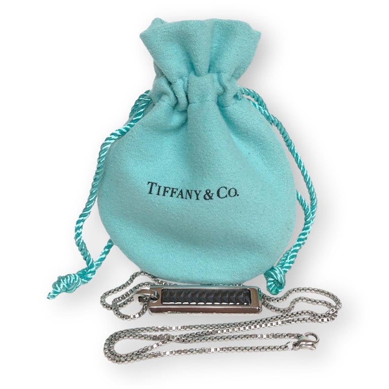 Tiffany and Co. Stainless Steel Paloma's Caliper Men's Pendant Necklace ...