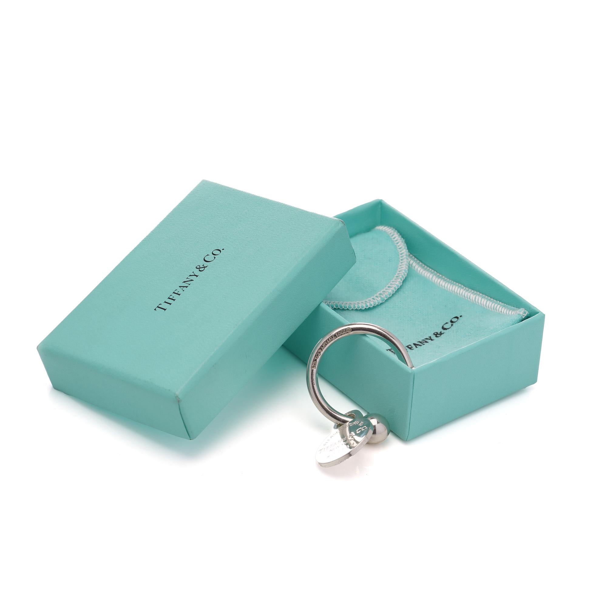 Tiffany and Co. Sterling 925 silver keyring For Sale at 1stDibs