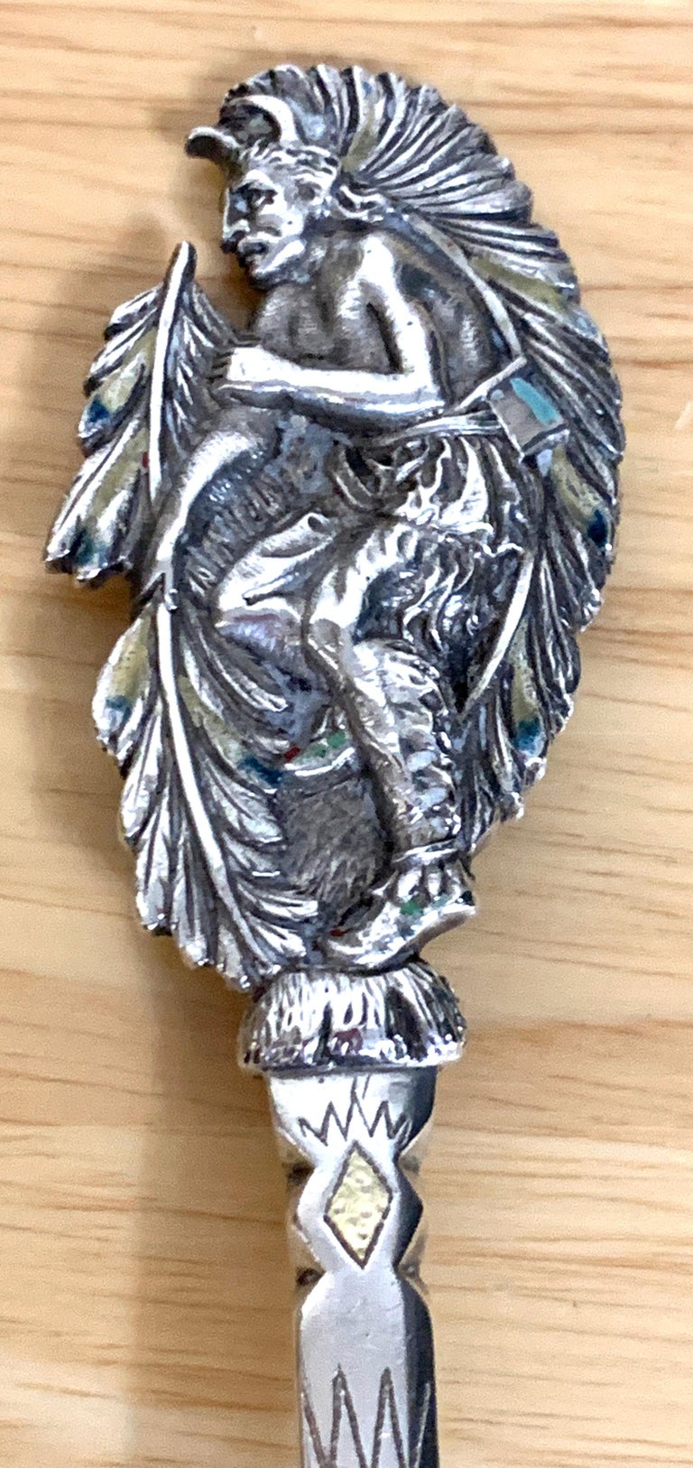 Tiffany and Co. 'Eagle Dance' Sterling and Enamel Serving Spoon, circa ...