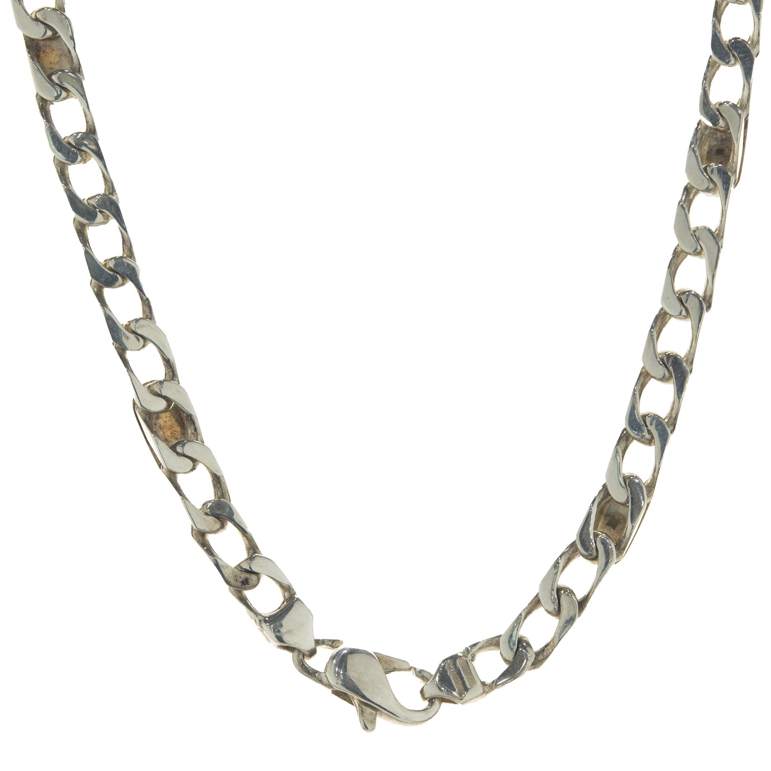 Tiffany and Co. Sterling Silver and 18 Karat Yellow Gold Curb Chain For ...