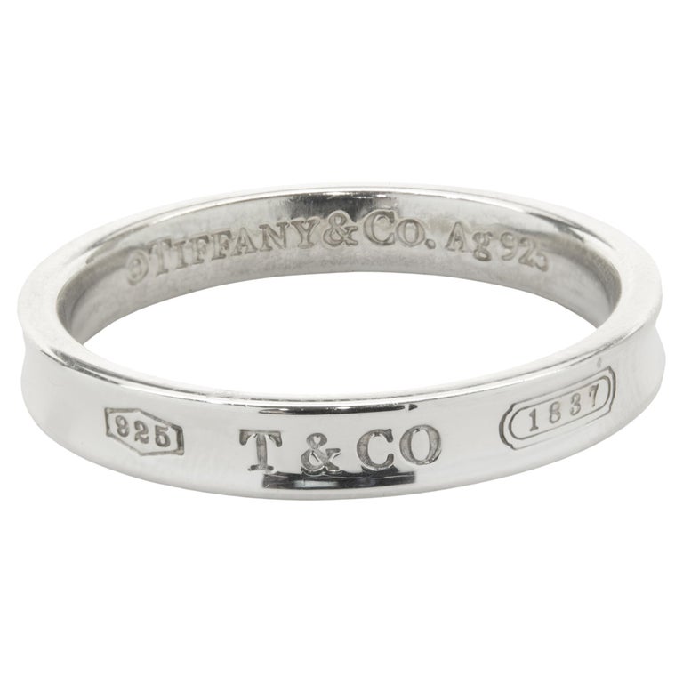 Tiffany and Co. Sterling Silver 1837 Ring at 1stDibs