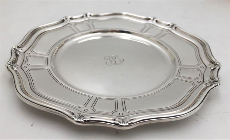 Tiffany and Co. Sterling Silver 1909 Set of 6 Dessert Plates/ Dishes St ...