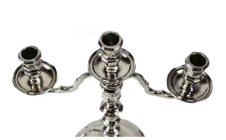 Tiffany and Co. Sterling Silver 3-Light Branch Arm Candelabra, circa ...