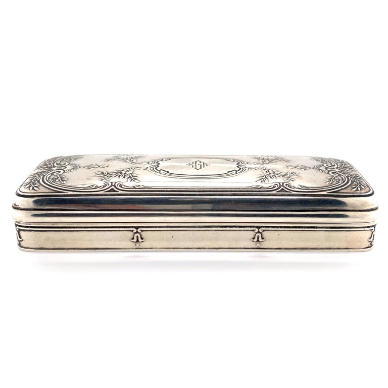 Tiffany and Co. Sterling Silver 925 Edwardian Engraved Box Estate Find ...