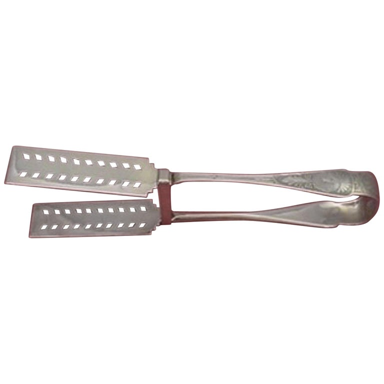 Tiffany and Co. Sterling Silver Asparagus Tong Yoked Pierced Brite-Cut ...