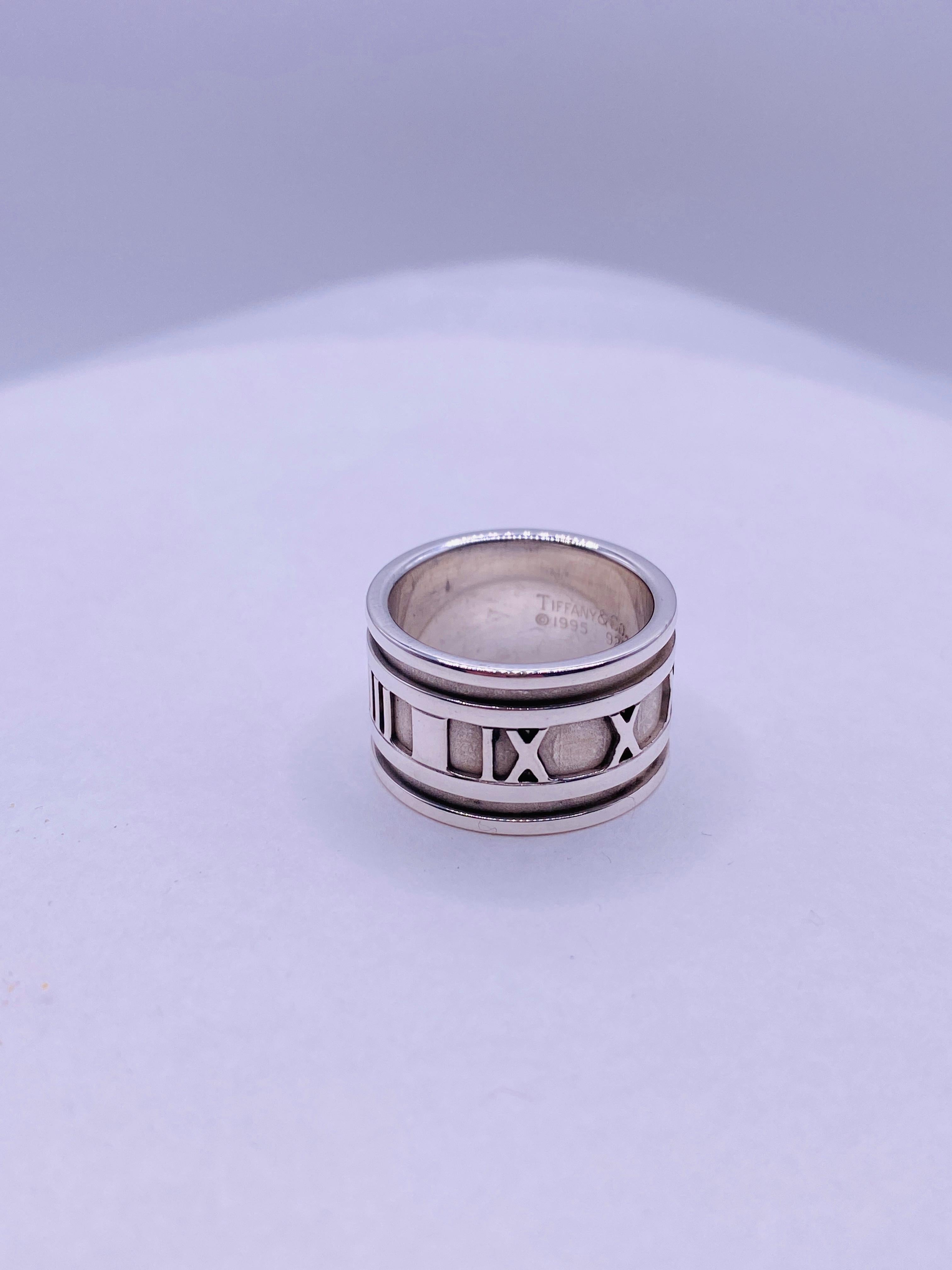 Tiffany and Co Sterling Silver Atlas Band Ring at 1stDibs | tiffany ...