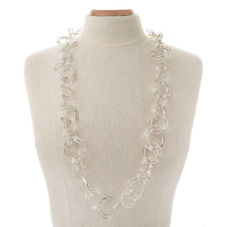 Tiffany and Co. Sterling Silver Atlas Large Round Link Necklace at ...