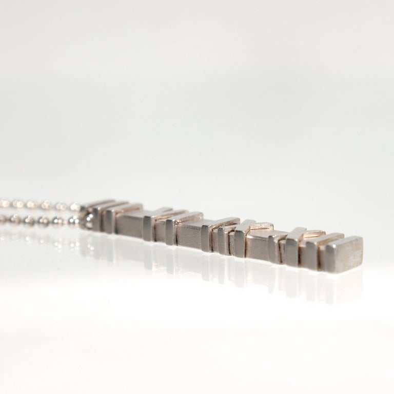 Tiffany and Co. Sterling Silver Atlas Pendant and Beaded Necklace For ...