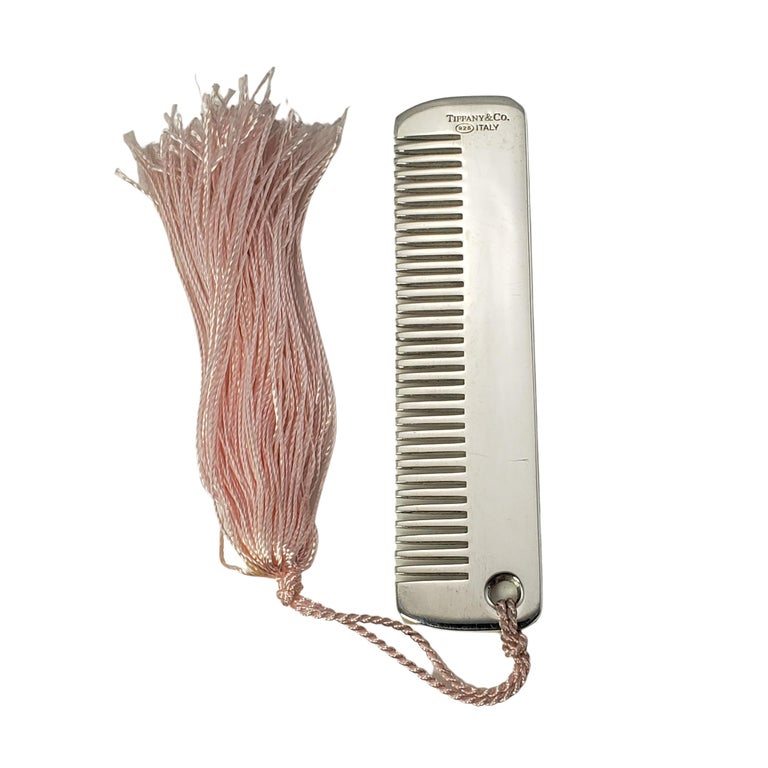 Tiffany and Co. Sterling Silver Baby Comb with Pink Tassel For Sale at ...
