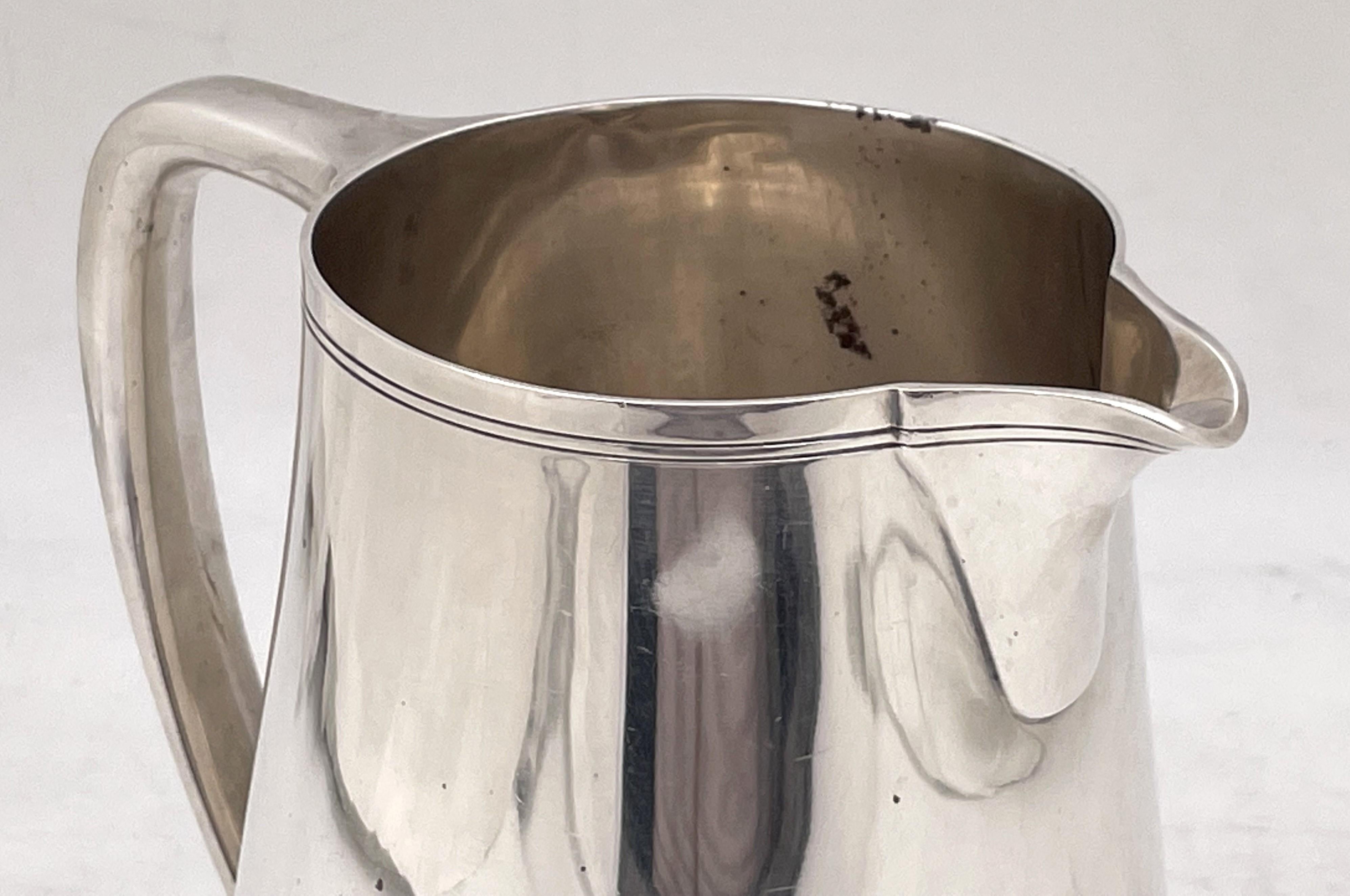 Tiffany and Co. Sterling Silver Bar Pitcher in Mid-Century Modern Style ...