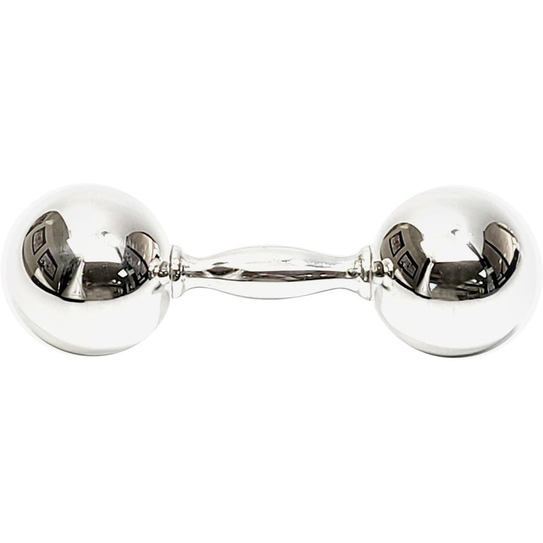 Tiffany and Co Sterling Silver Barbell Rattle 'A' at 1stDibs