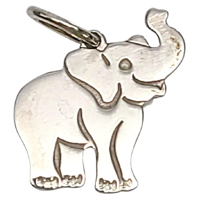 Tiffany and Co Sterling Silver Elephant Charm Pendant at 1stDibs