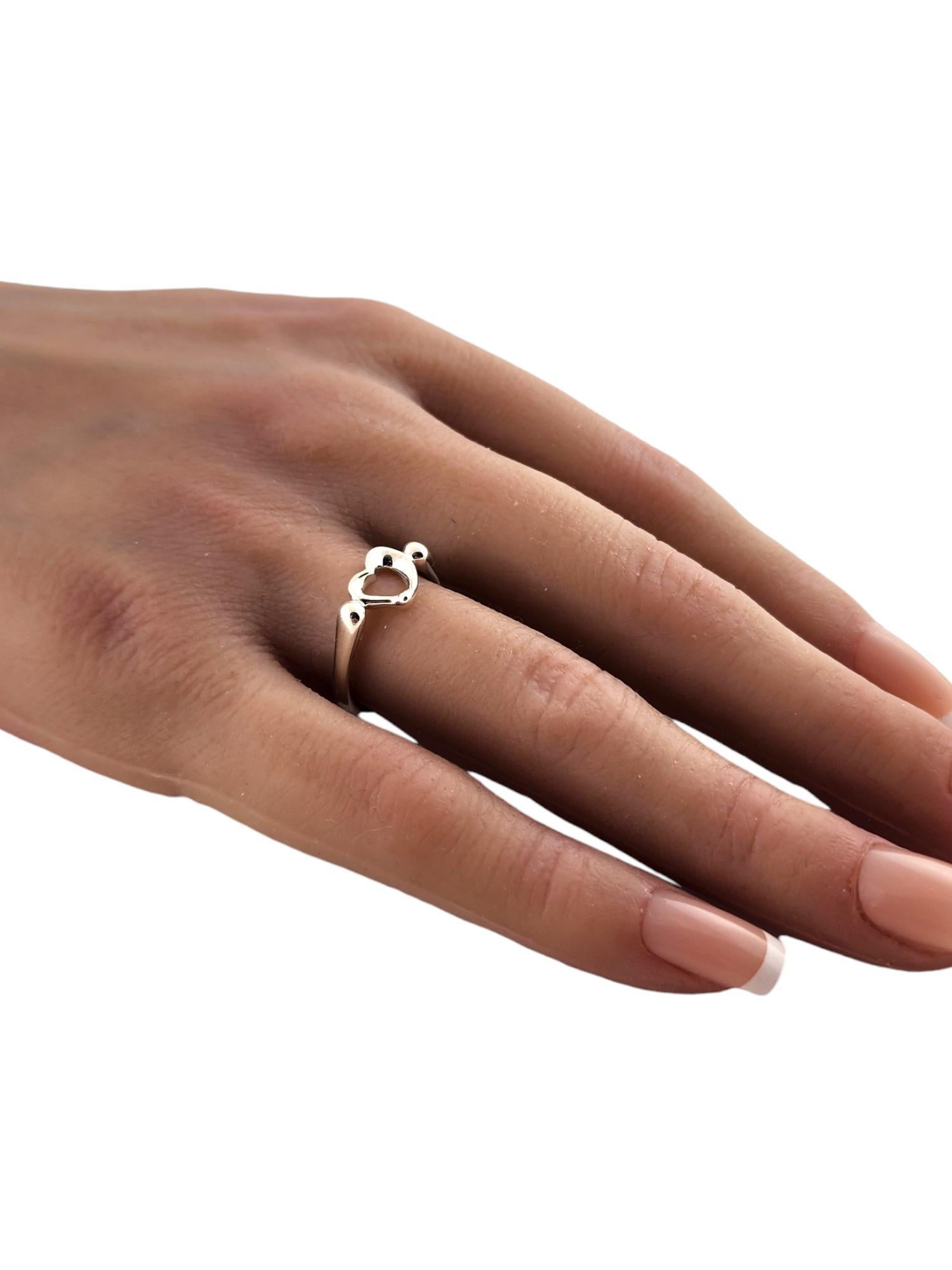 Tiffany and Co Sterling Silver Elsa Peretti Open Heart Ring Size 6.75 ...
