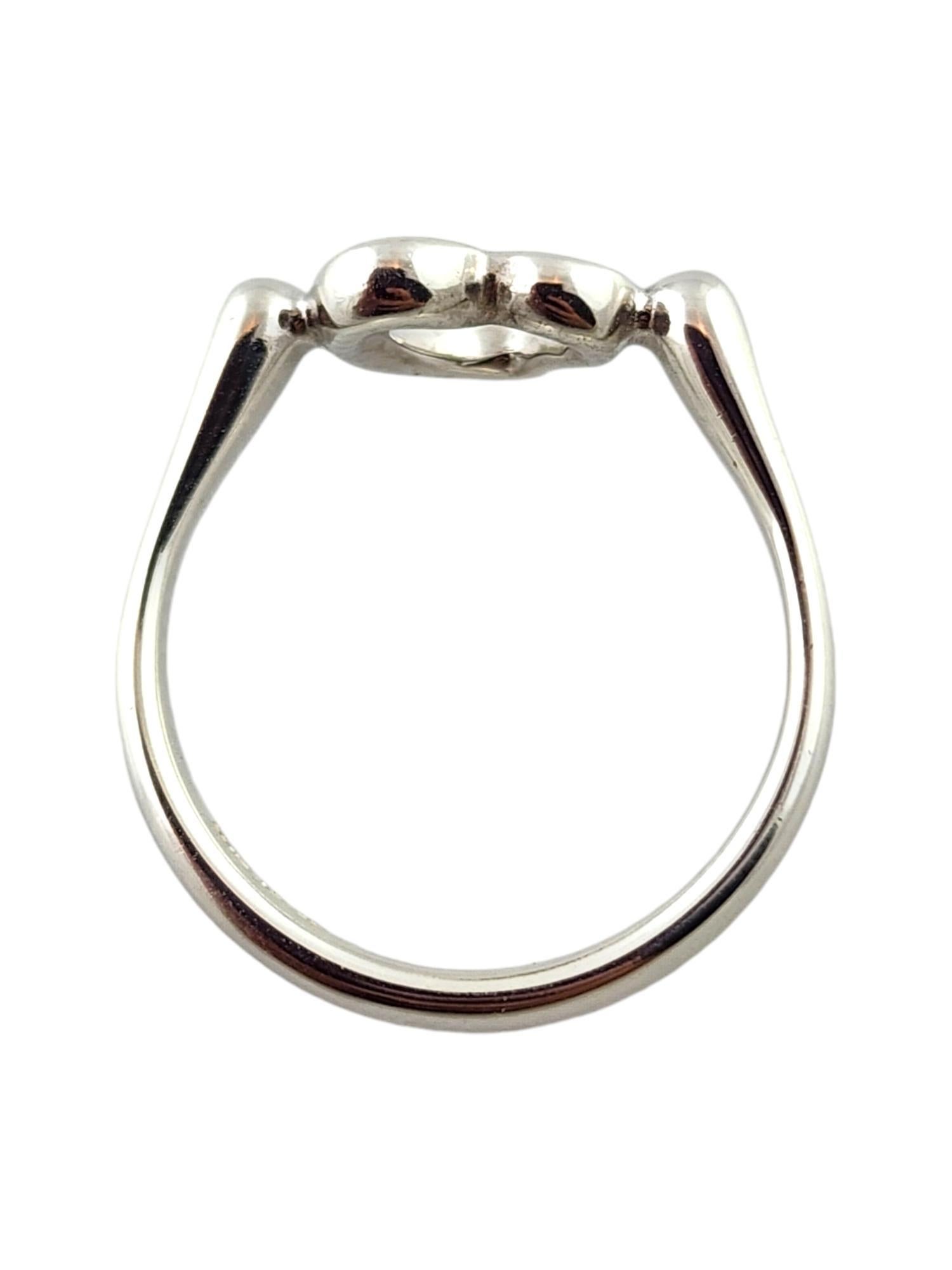 Tiffany and Co Sterling Silver Elsa Peretti Open Heart Ring Size 6.75 ...