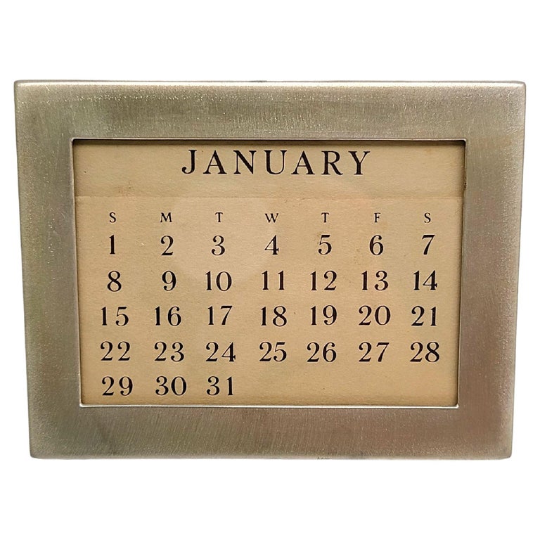 Tiffany and Co Sterling Silver Frame Perpetual Calendar 'A' at 1stDibs