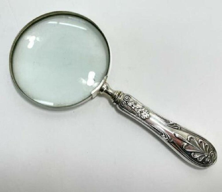 Tiffany and Co. Sterling Silver Glass Magnifying Glass For Sale at 1stDibs
