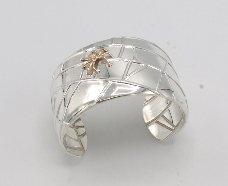Tiffany and Co. Sterling Silver and Gold Spider Cuff Bracelet For Sale ...
