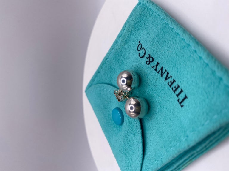 Tiffany and Co. Sterling Silver Hardware ball bead stud ears For Sale ...