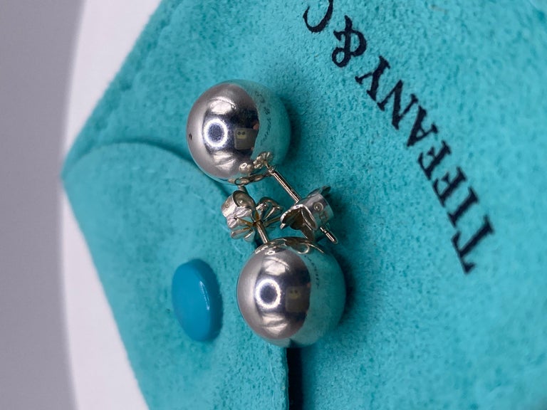 Tiffany and Co. Sterling Silver Hardware ball bead stud ears For Sale ...