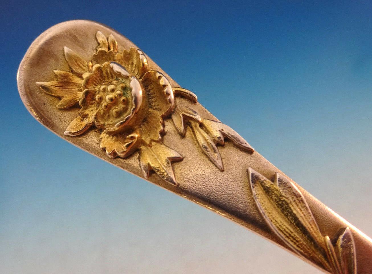 Tiffany and Co. Sterling Silver Ice Cream Spoon with Applied Flowers ...