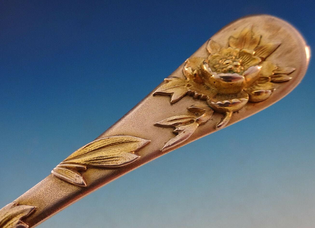 Tiffany and Co. Sterling Silver Ice Cream Spoon with Applied Flowers ...