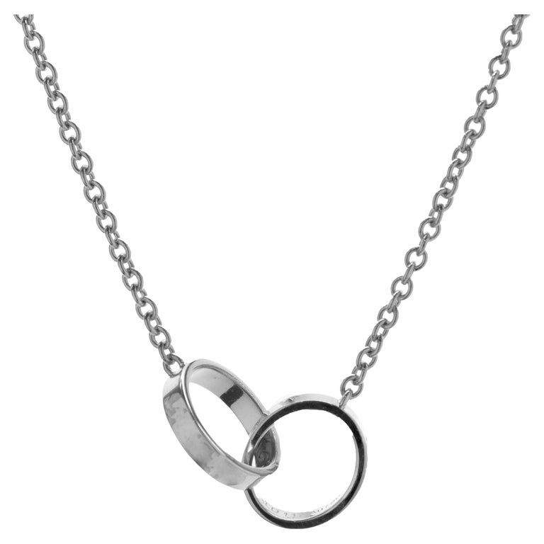 Tiffany and Co. Sterling Silver Interlocking Circle Necklace at 1stDibs