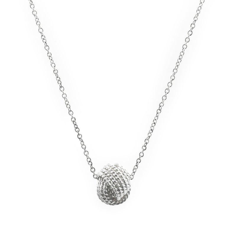 Tiffany and Co. Sterling Silver Knot Necklace at 1stDibs