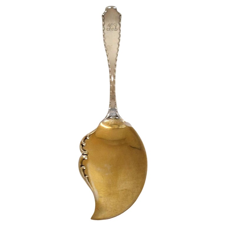 Tiffany and Co. Sterling Silver Marquise Gold Wash Jelly Server with ...