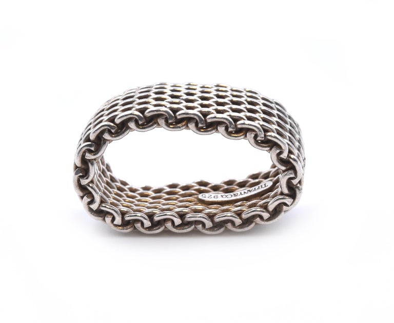 Tiffany and Co. Sterling Silver Mesh Band at 1stDibs