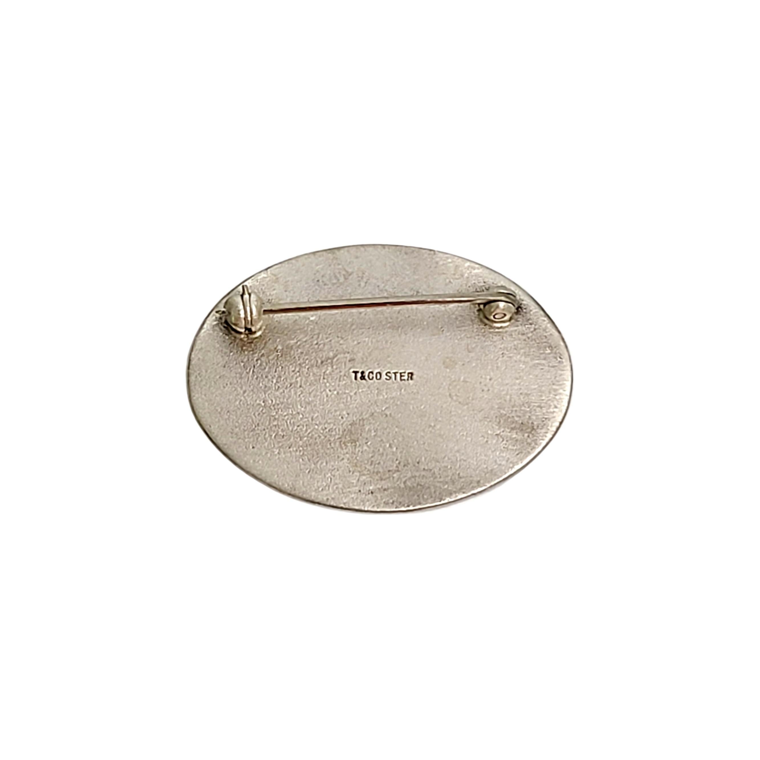 Tiffany and Co Sterling Silver Oval Pin at 1stDibs