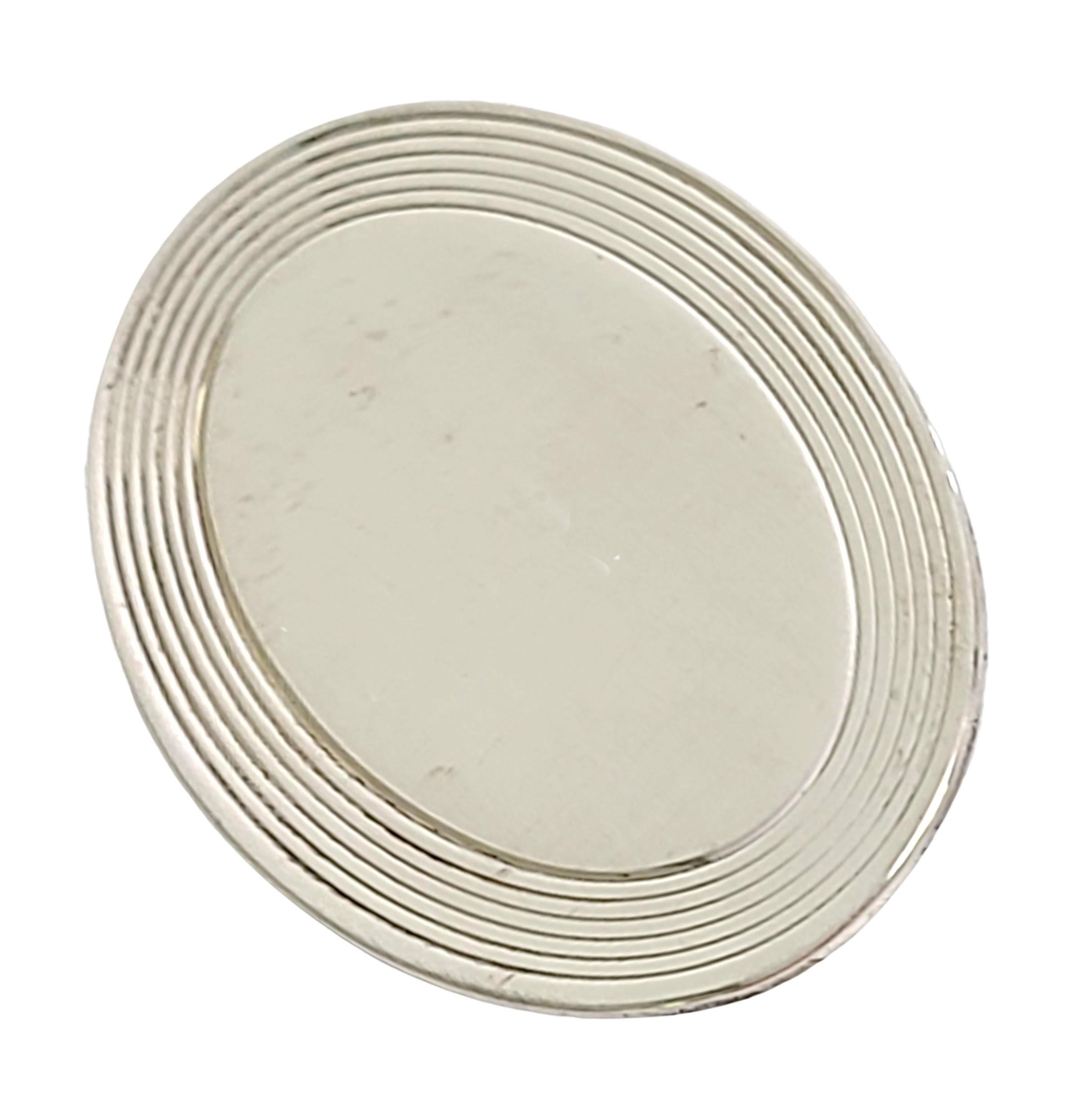 Tiffany and Co Sterling Silver Oval Pin at 1stDibs