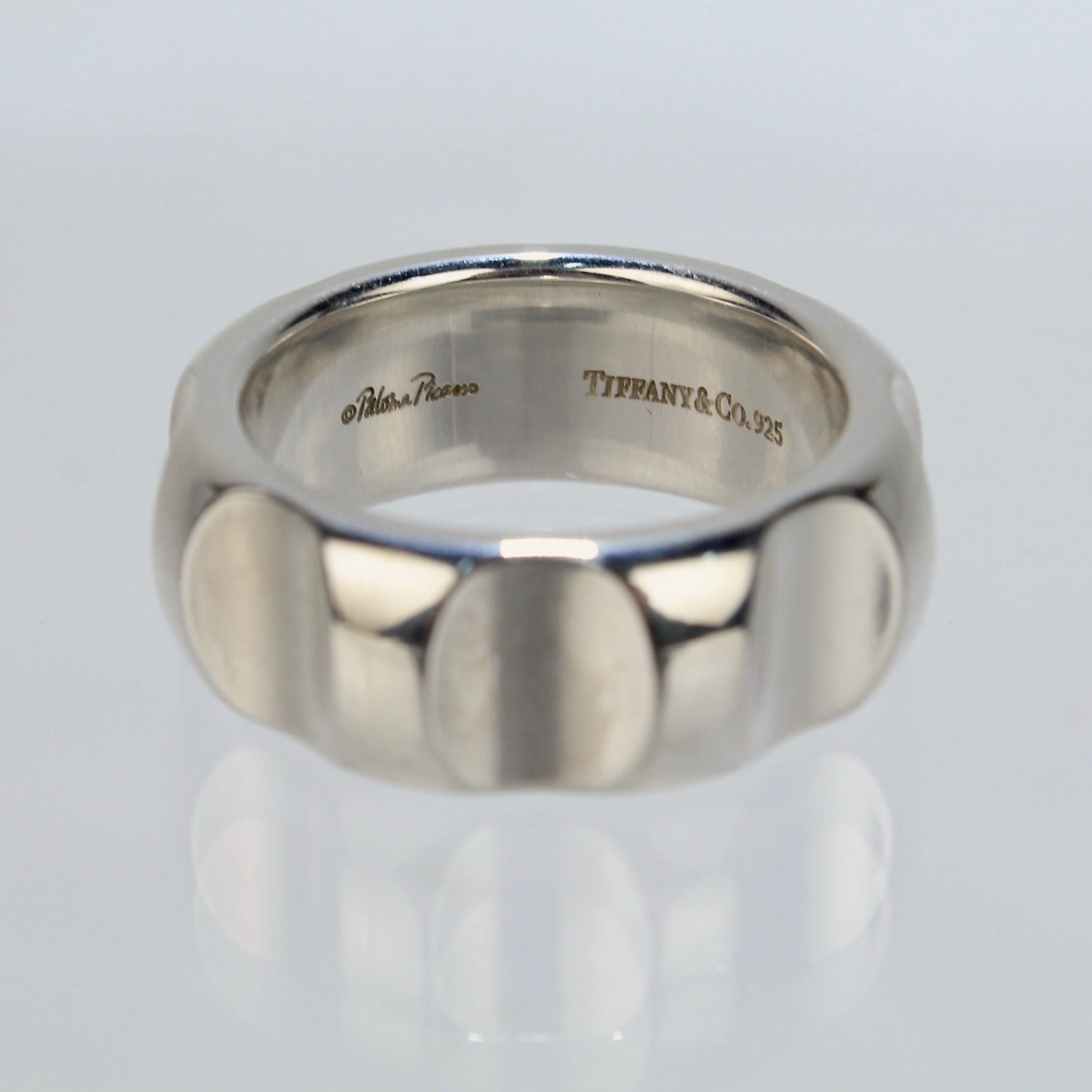 Tiffany and Co Sterling Silver Paloma Picasso True Love Groove Ring For ...