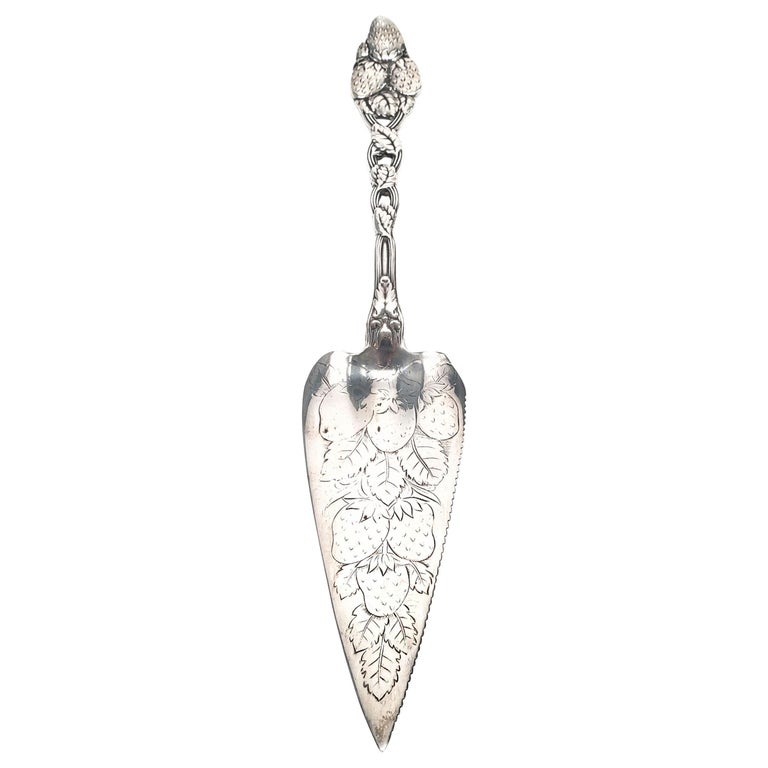 Tiffany and Co. Sterling Silver Pie Server Strawberry Pattern at 1stDibs