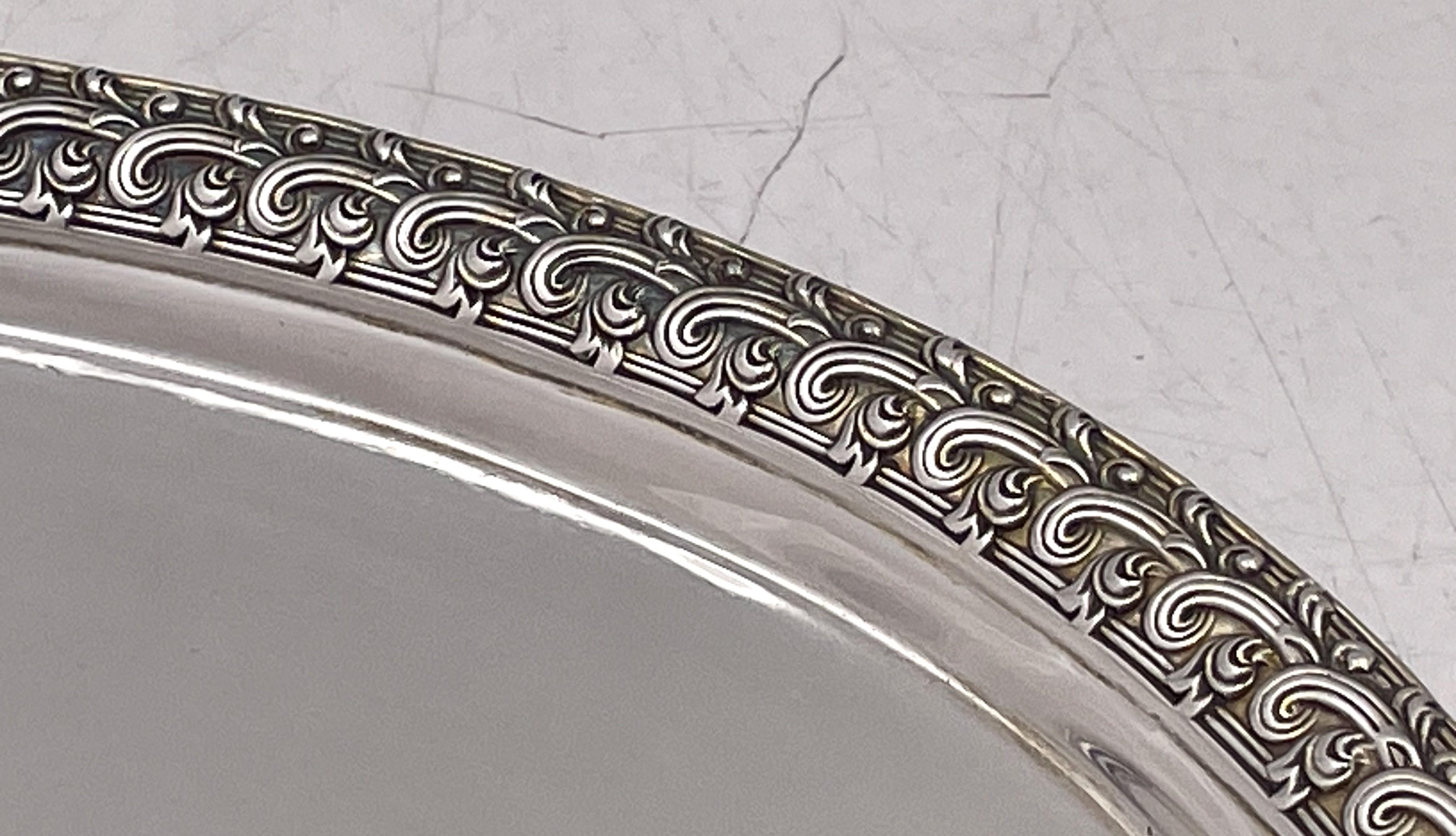 Tiffany and Co. Sterling Silver Platter Tray in 1879 Aesthetic Movement ...