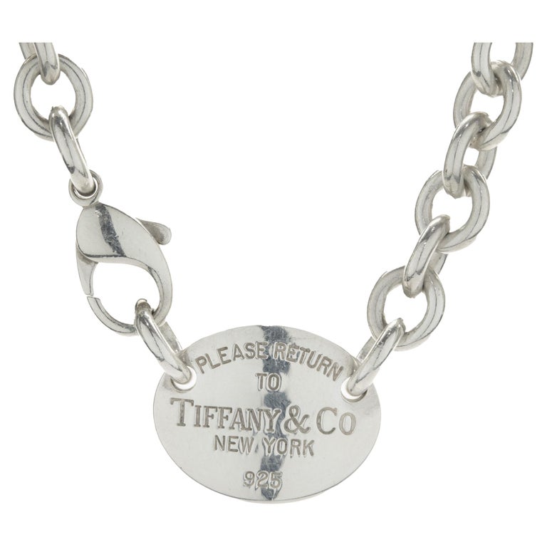 Tiffany and Co. Sterling Silver Return to Tiffany Necklace For Sale at ...