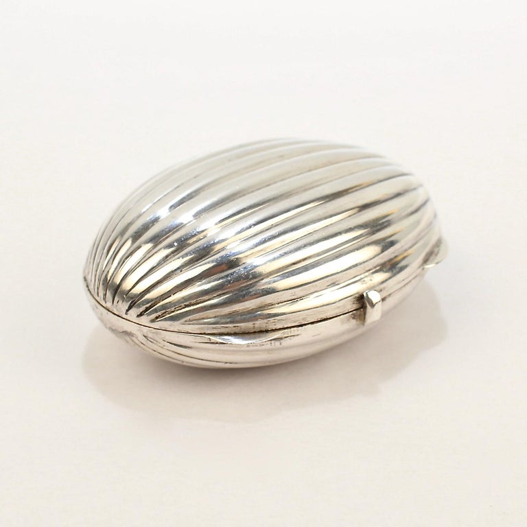 Tiffany and Co. Sterling Silver Ribbed Pill Box from the Mario Buatta ...